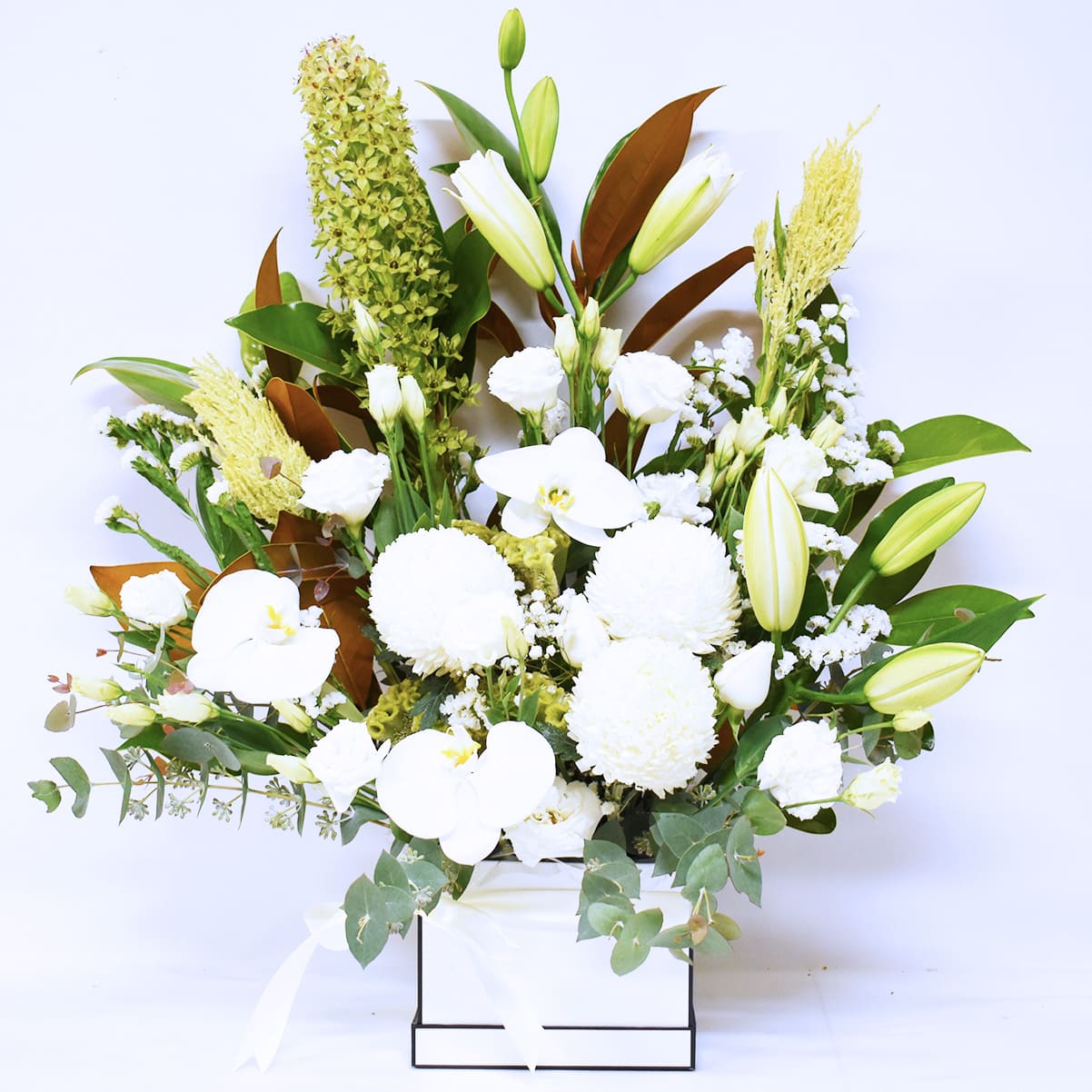 Florist's Large White Flowers Box | Melissa's Florist & Gifts - Same ...