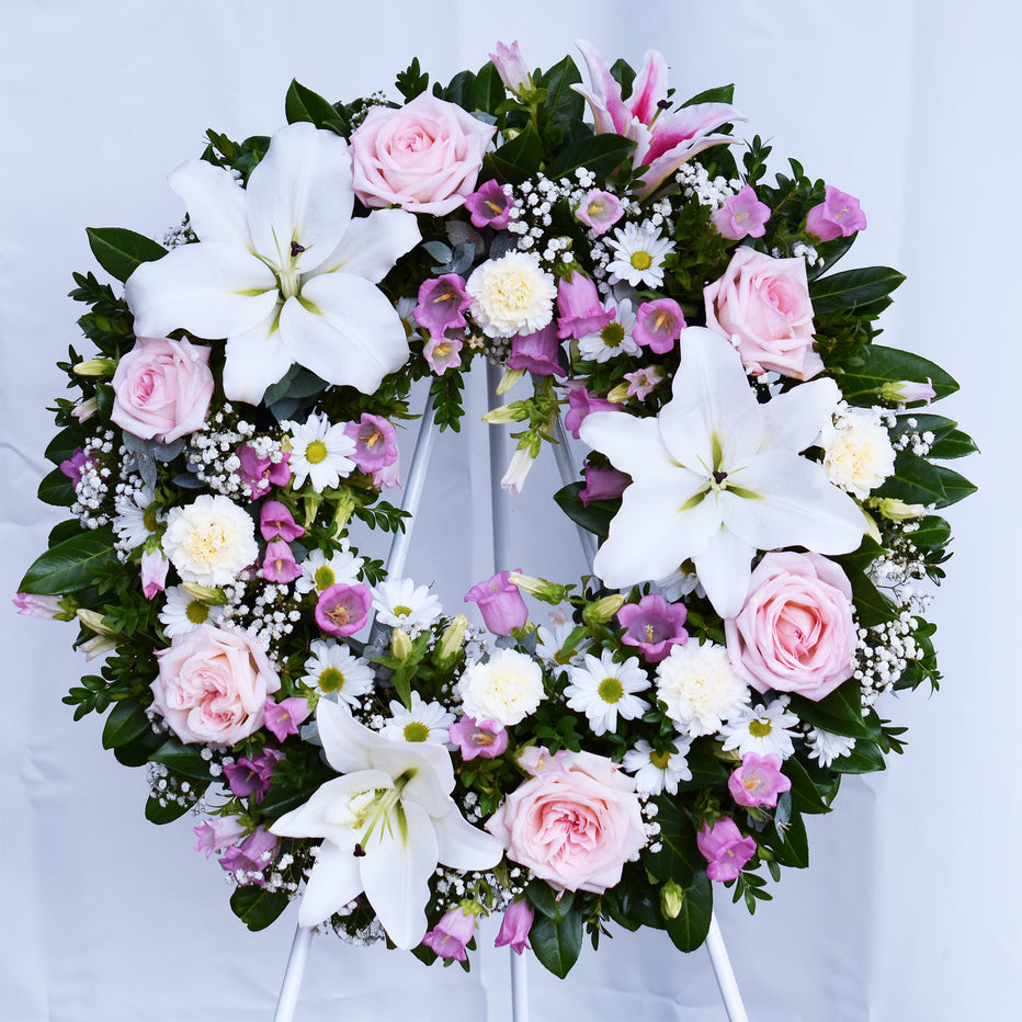 Spring Florals Funeral Flower Wreath | Melissa's Florist & Gifts - Next ...
