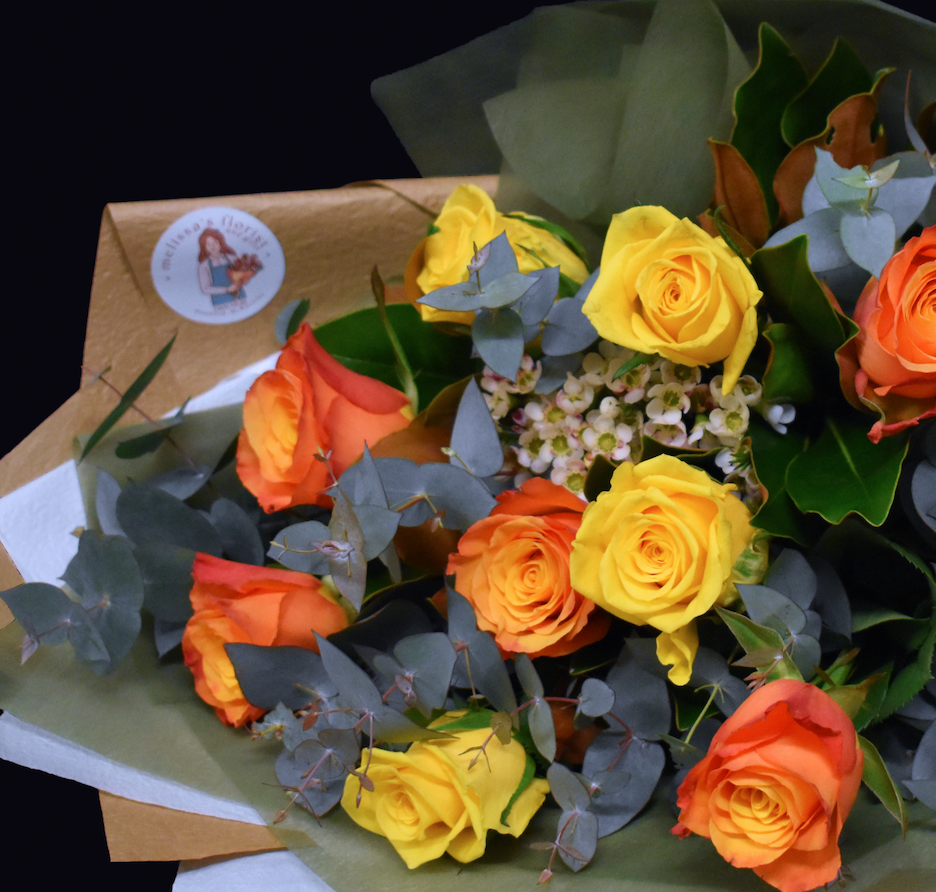Sunrise Roses Bouquet | Melissa's Florist & Gifts - Same Day Flower ...
