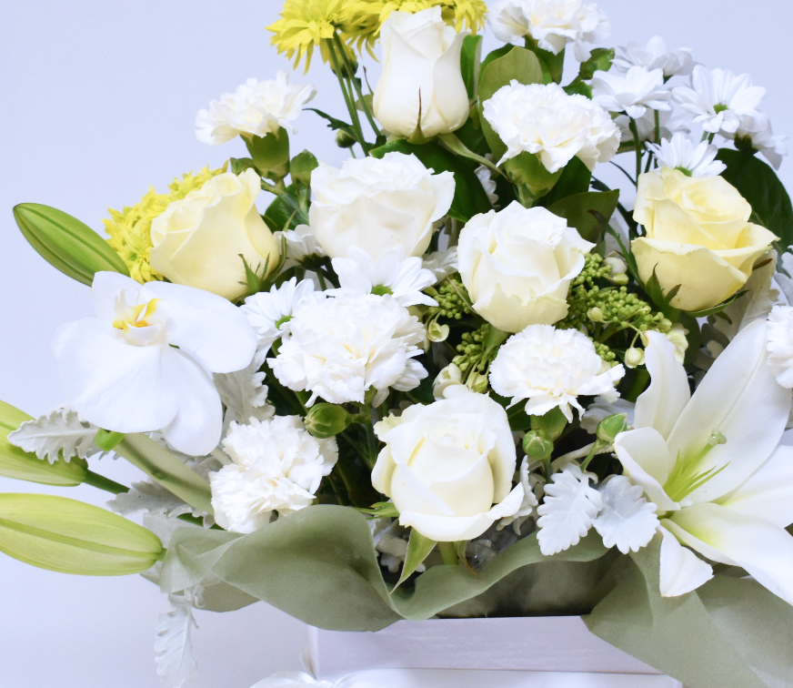 White Florals Box | Melissa's Florist & Gifts - Same Day Sympathy ...